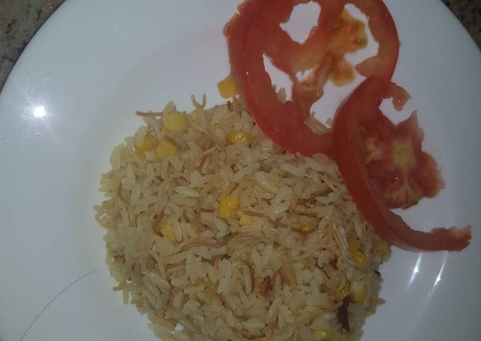 Arroz con choclo y cabello de ángel.. Receta de Yudelka Duarte- Cookpad