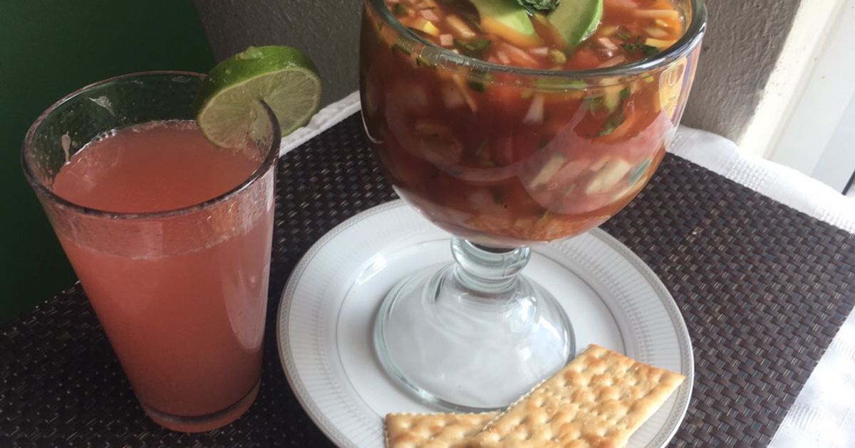 Coctel De Camarón Estilo Michoacan Y Rusa Sin Alcohol Receta de Ma ...