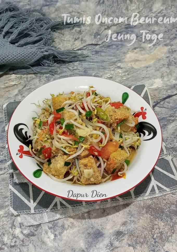 Resep Tumis Oncom Beureum Jeung Toge oleh Dapur Dien - Cookpad
