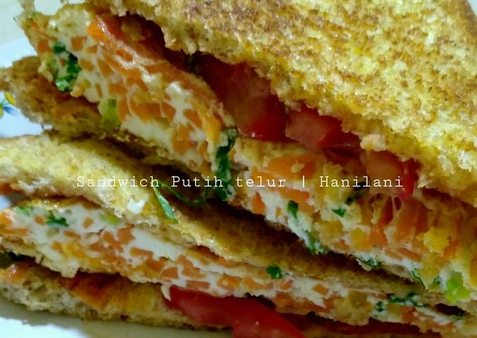 Resep Sandwich roti gandum telur putih | healty oleh Hani Meilani - Cookpad