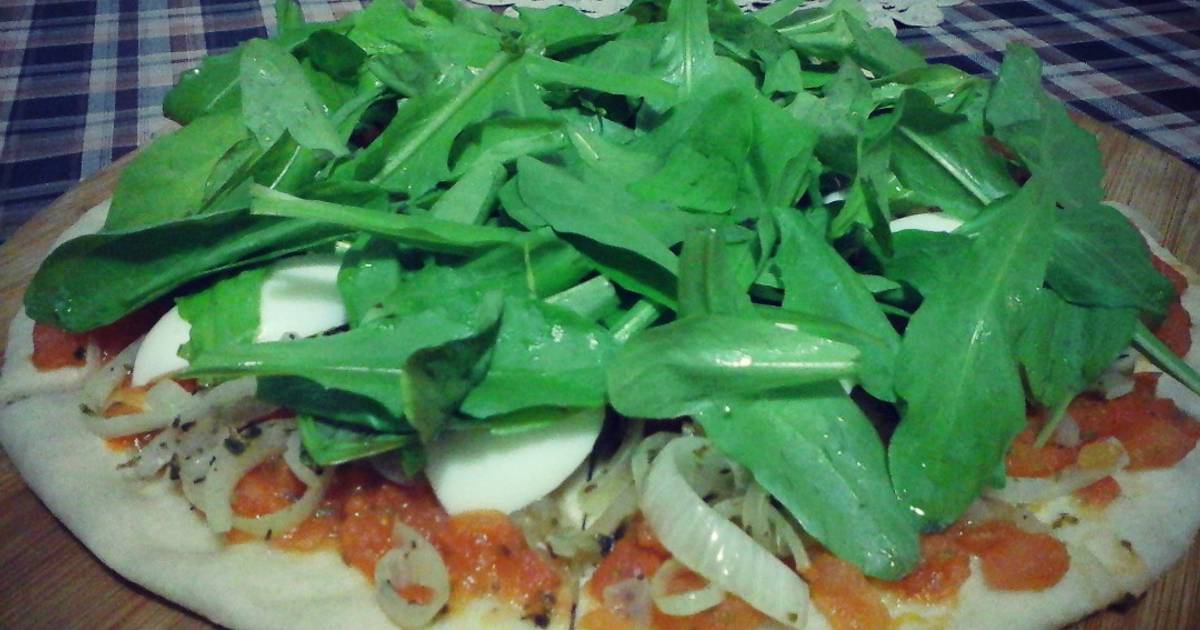 Pizza con rúcula y parmesano - 30 recetas caseras- Cookpad