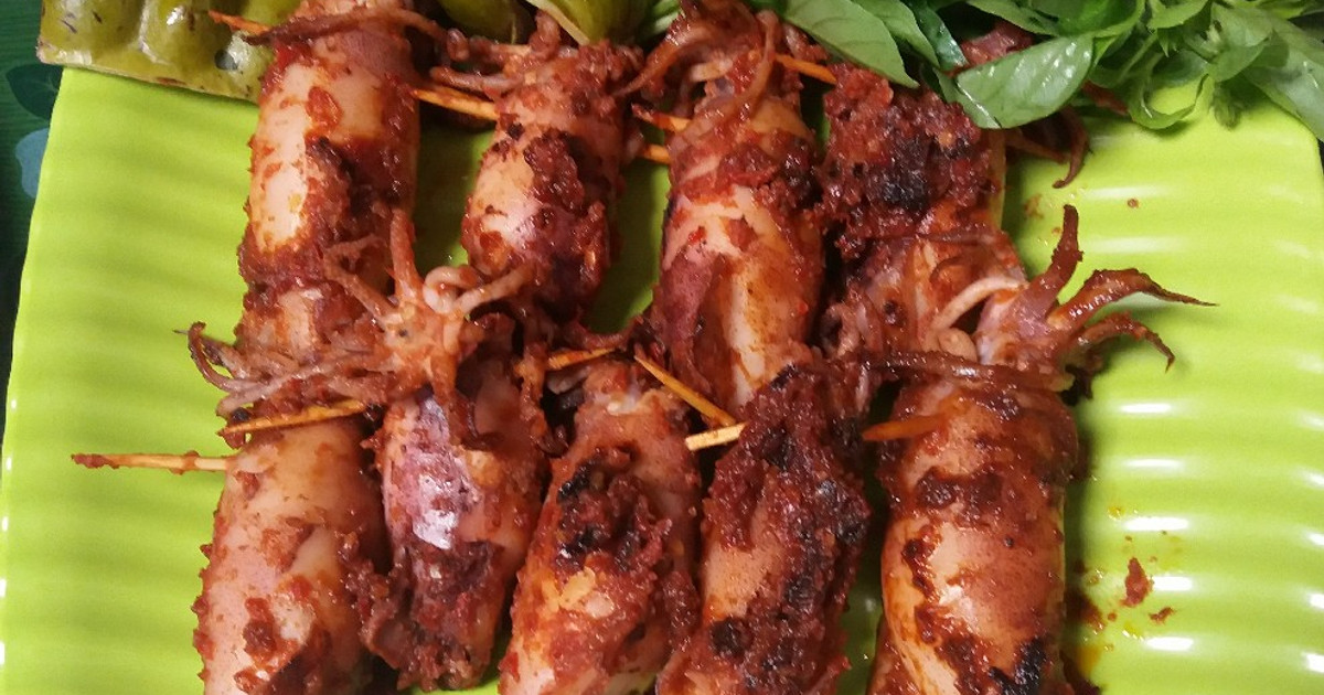 Resep Cumi Bakar Isi Oncom oleh Ida Murni - Cookpad