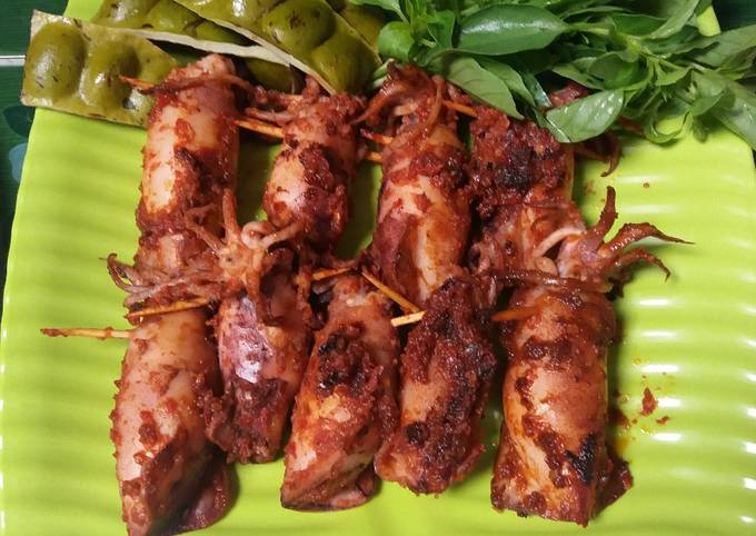 Resep Cumi bakar isi oncom oleh Ida Murni - Cookpad