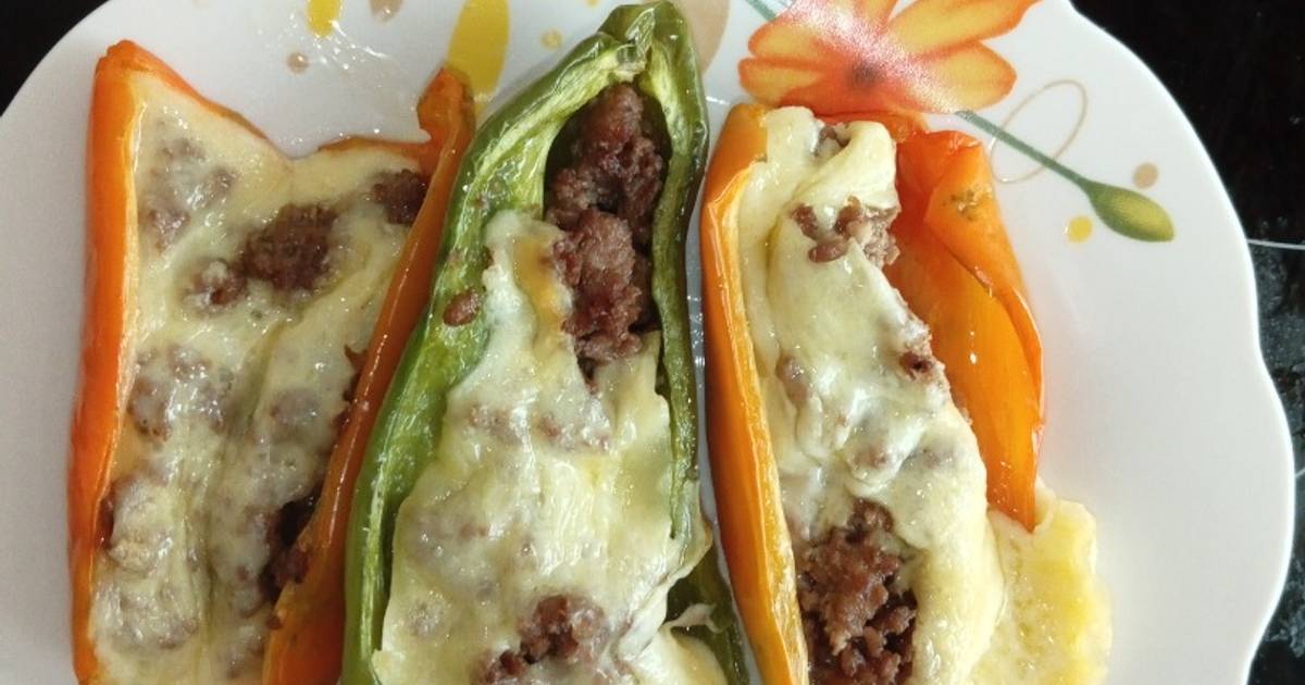 Pimientos rellenos con carne molida - 423 recetas caseras- Cookpad