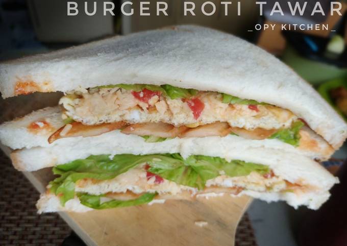 Resep Burger roti tawar oleh OPY KITCHEN - Cookpad