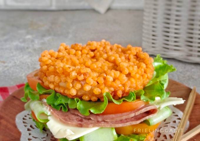 Resep Crispy Bubble Chicken Burger oleh Frielingga Sit - Cookpad