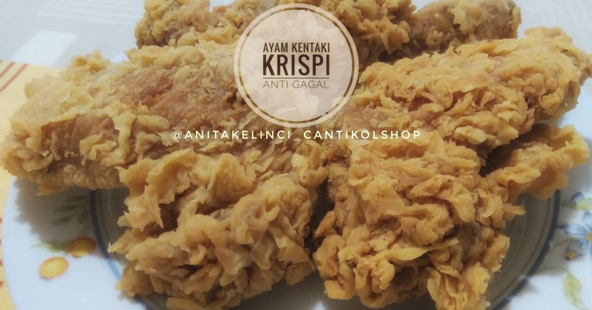 Resep ayam kentucky crispy tanpa tulang rumahan enak dan mudah - Cookpad