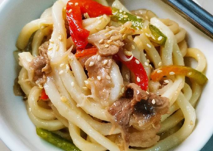Resep Beef Udon Stir Fry oleh Rhee - Cookpad