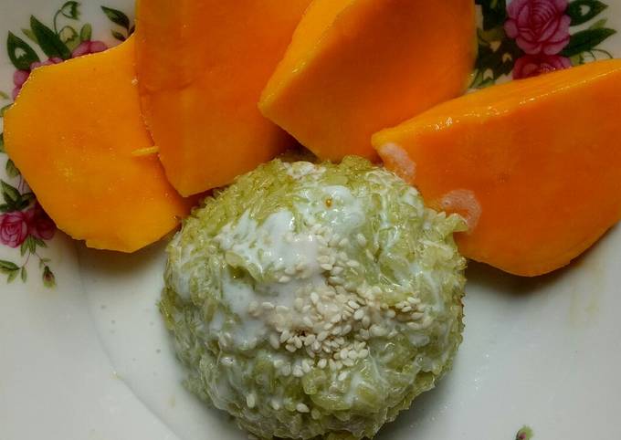 Resep Mango pandan sticky rice oleh Annisa Indah Vuspita - Cookpad