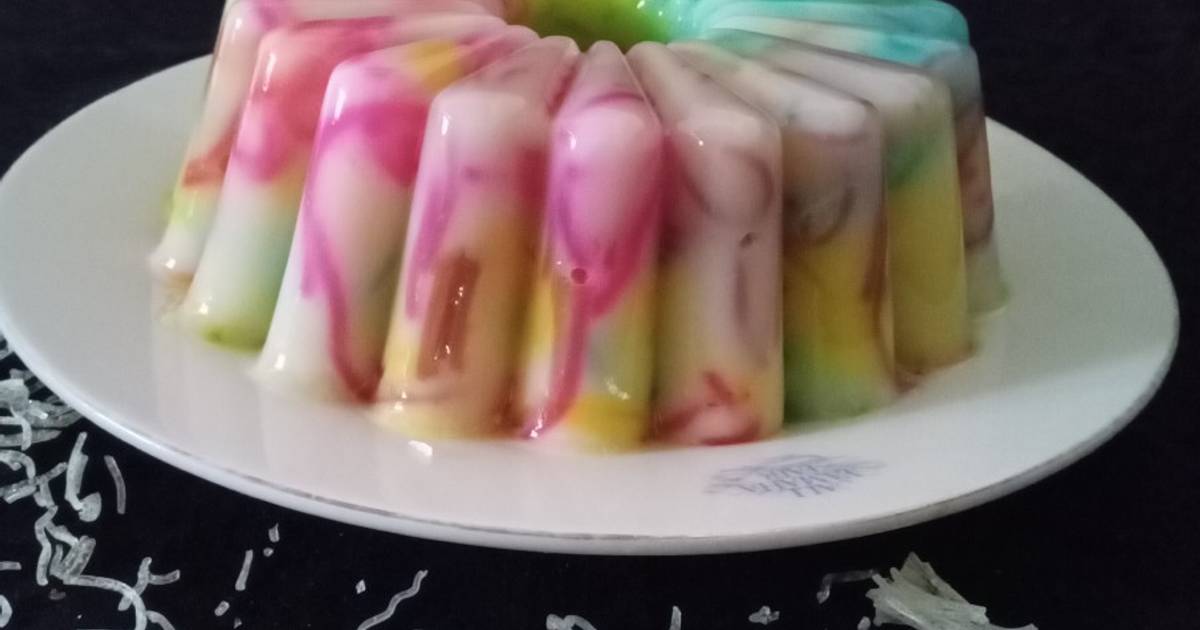 46 resep puding leci pelangi enak dan mudah - Cookpad