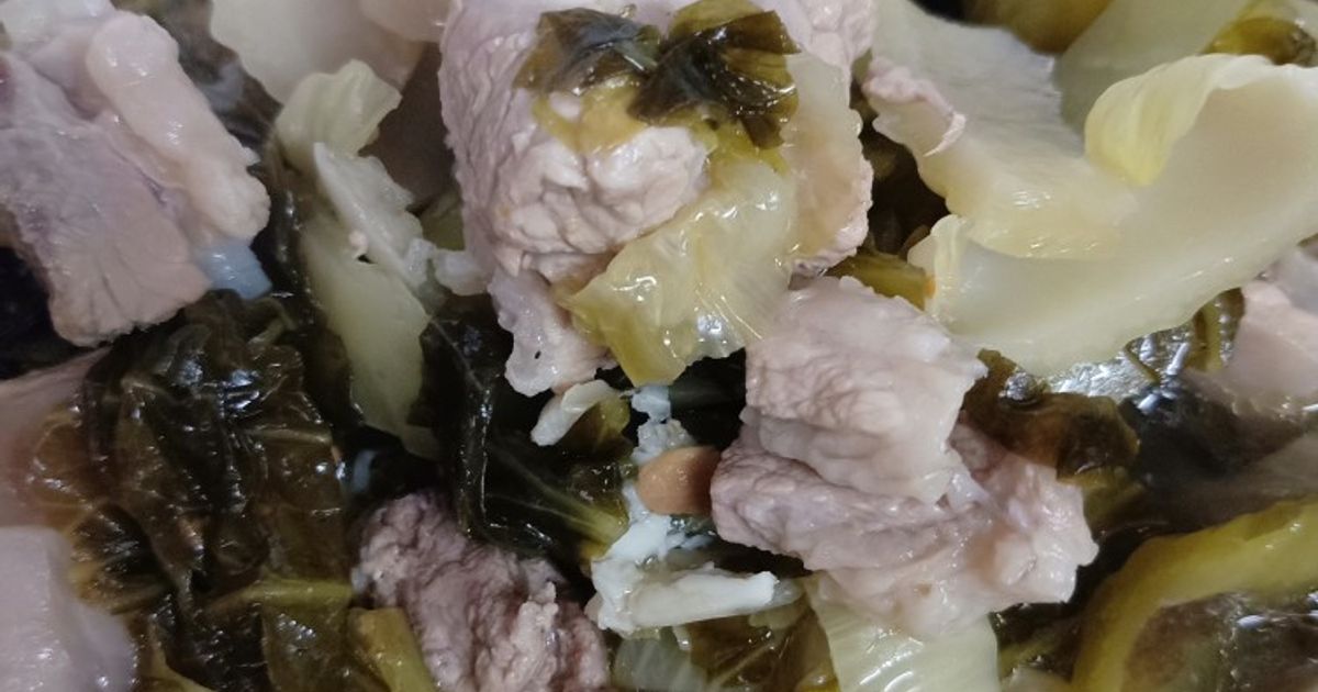 สูตร ต้มผักกาดดอง..สูตรโบราณ ใส่เต้าเจี้ยว. โดย Bowornlug Jane - Cookpad