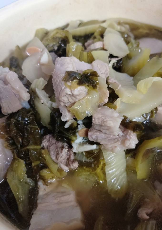 สูตร ต้มผักกาดดอง..สูตรโบราณ ใส่เต้าเจี้ยว. โดย Bowornlug Jane - Cookpad