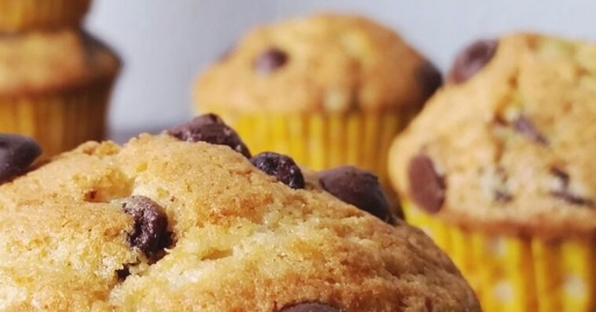 Muffins Americanos Con Chips De Chocolate Receta de Ani Chocolat