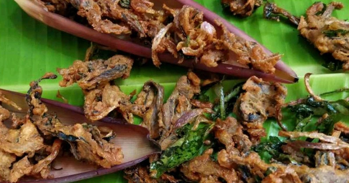 Banana Flower Crispy Pakoda Recipe by Jayanthy Asokan