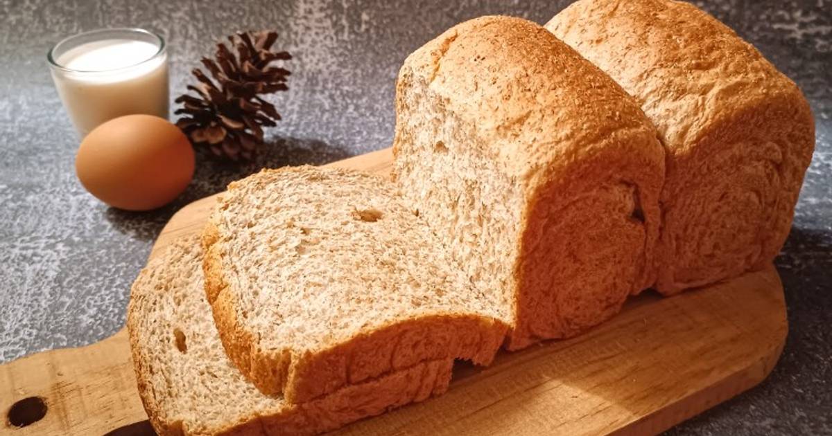 Resep roti gandum rumahan sehat & lembut: Mudah dibuat