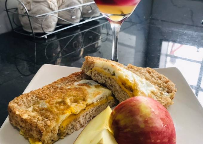 Egg-in-a-hole plus Cheese Recipe by Bianca Mwale - Cookpad