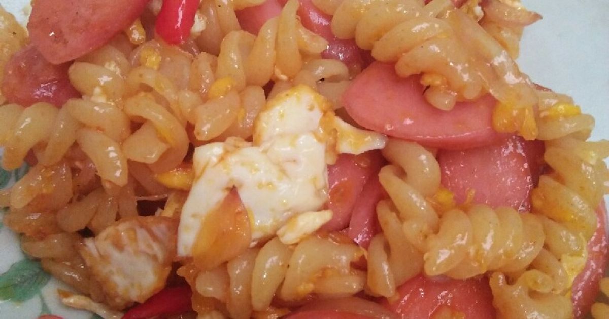 Resep Makroni Sosis Telur oleh Moza Septiyana - Cookpad