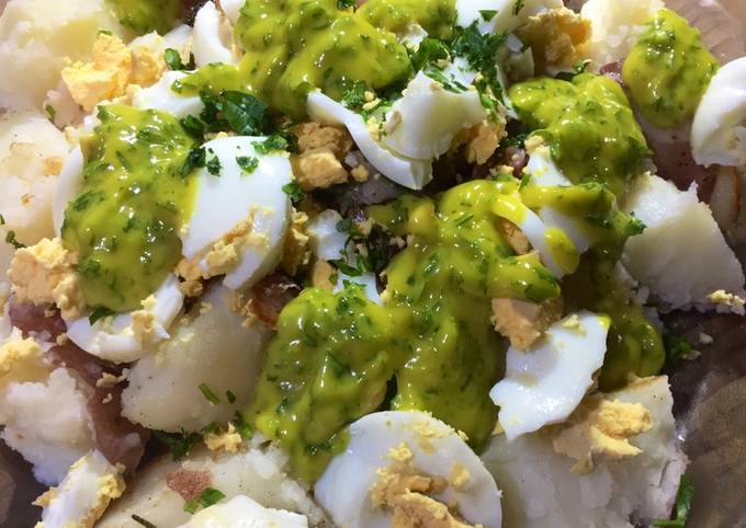 Ensalada rústica de papa 🥔 Receta de Laura Corbo 🇺🇾- Cookpad