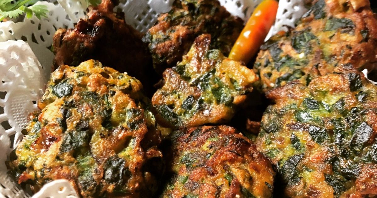 Pui Shaker Bora (Malabar Spinach Pakora) Recipe by Bethica Das - Cookpad