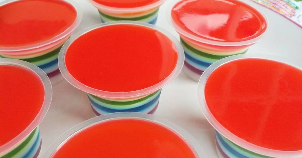 46 resep puding pelangi leci enak dan mudah - Cookpad