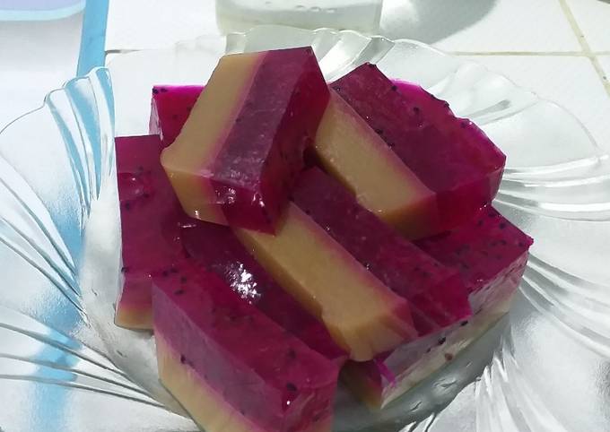 Resep #6 Agar'' good day lapis buah naga oleh Intan Nuri - Cookpad