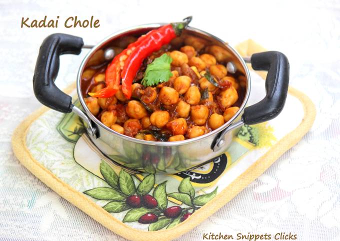 Kadai Chole Recipe by Kitchensnippets - Cookpad