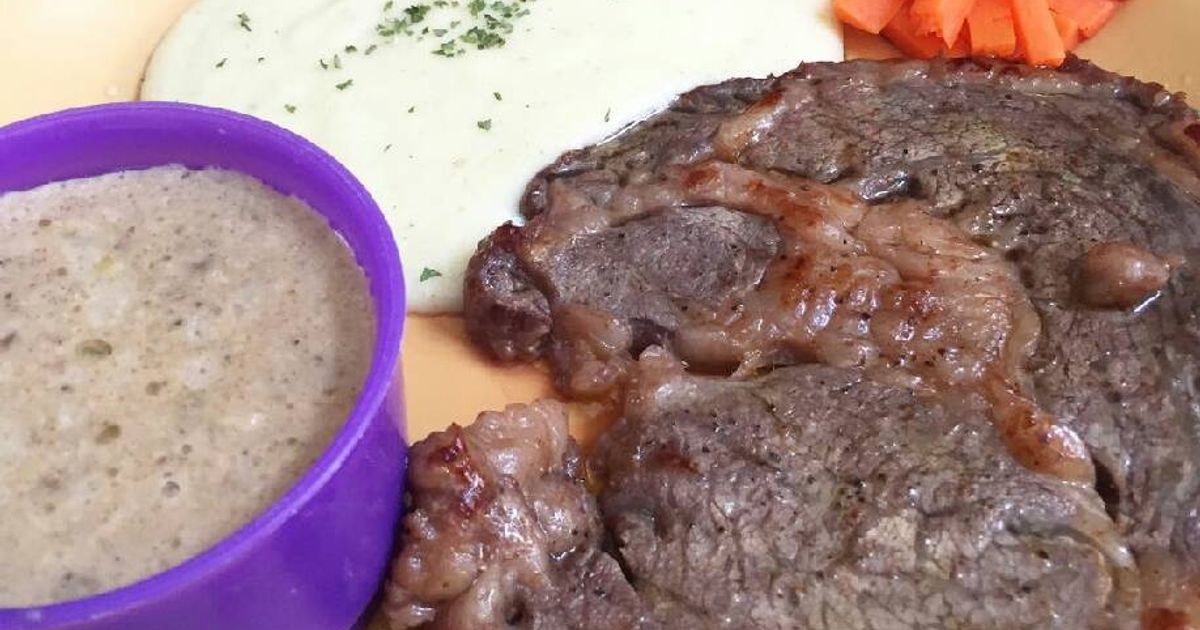 Resep Australian Wagyu Rib Eye Steak With Mushroom Sauce oleh Gunadi Kr ...