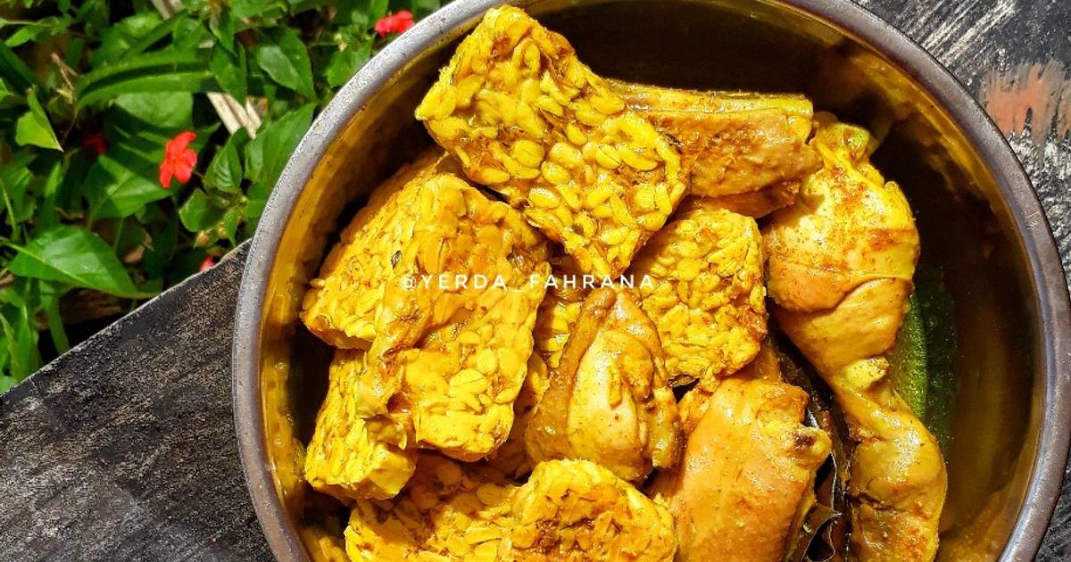 Resep Ungkep Ayam Tempe Praktis 예르다👍 oleh Yerda Fahrana 예르다 파흐라나 - Cookpad