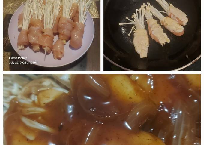 Resep Chicken Enoki Grill oleh fingthree indriyani - Cookpad