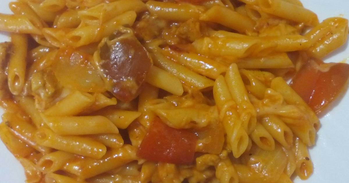 Macarrones en salsa Receta de Aurelia Villa Jerónimo- Cookpad