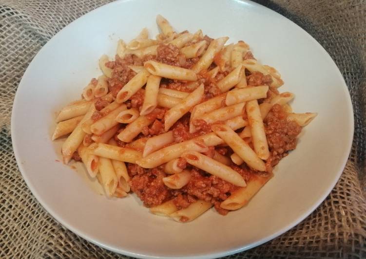 Macarrones con carne y tomate Receta de Ana Sabater- Cookpad