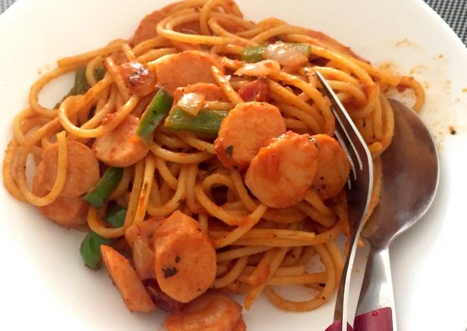 Resipi Spaghetti sosej simple oleh alisaidil - Cookpad