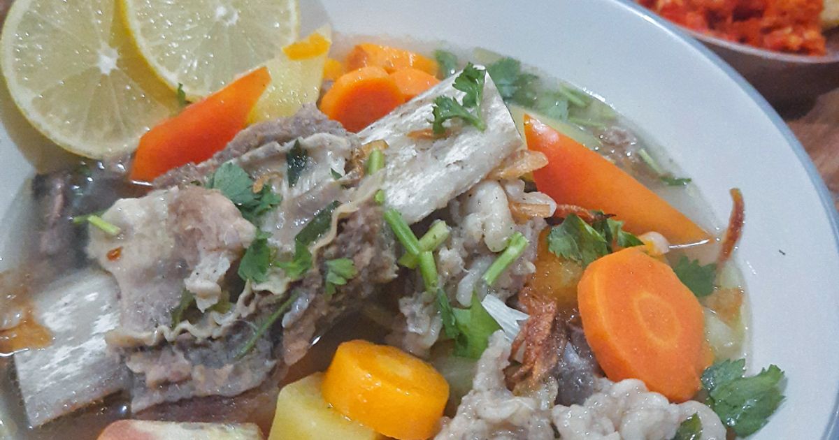 Resep Sop Iga Campur (Kuah Bening) oleh Rainbow Kitchen - Cookpad