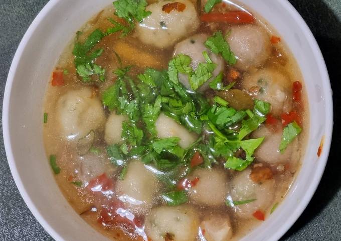 Resep Cilok daging sapi kuah pedas oleh Rin - Cookpad