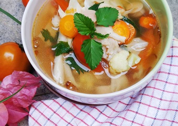 Resep Sayur Sup Jamur Tiram oleh Destria Anggrastuti - Cookpad