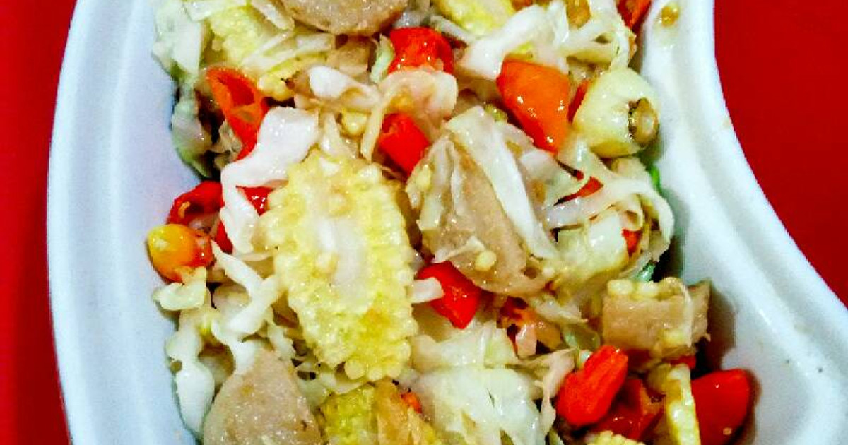 Resep Oseng Bakso&Ikan Asin(pedessssss) oleh maria crishtabella - Cookpad