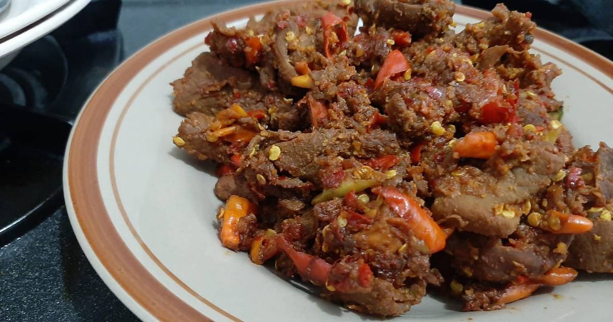 Resep Oseng daging mercon (menu diet no gula, minyak, santan, tepung ...