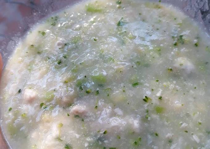 Cách Làm Món Cháo óc heo súp lơ cho bé của Mẹ Bơ - Cookpad