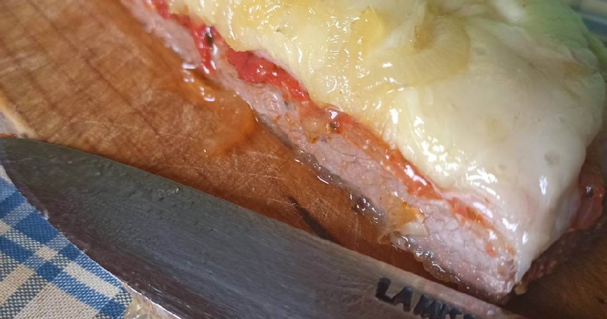 Matambre de res tiernizado a la pizza con cebolla caramelizada Receta ...
