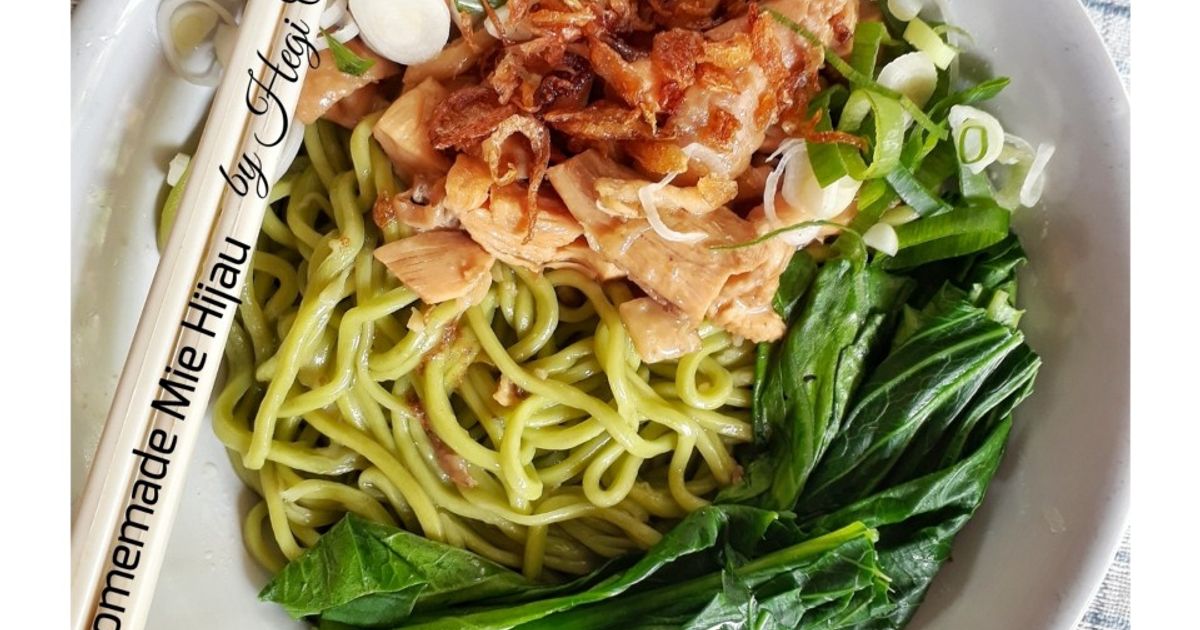 Resep Homemade Healthy Noodle "Mie Hijau" oleh Viani Kitchen 👩‍🍳 - Cookpad