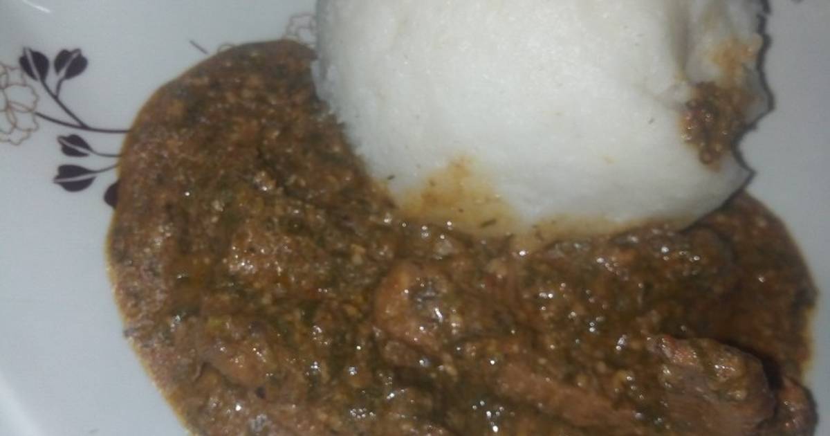 Tuwon shinkafa d miyan taushe Recipe by Momyn Areefa - Cookpad