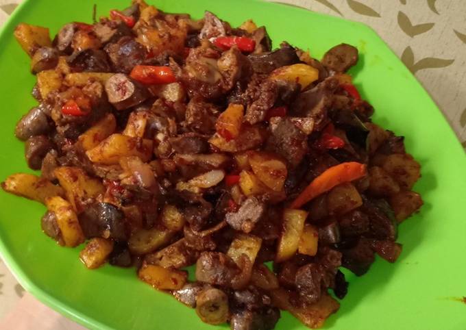 Resep Sambal Kentang Hati Ampela oleh Defi Deswita - Cookpad