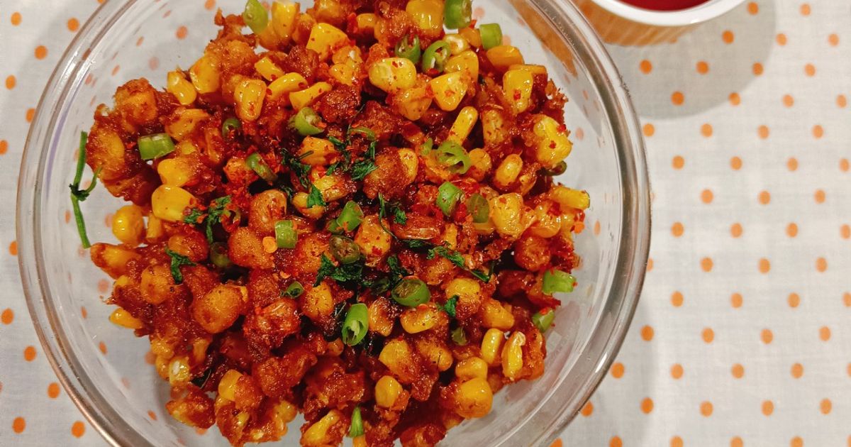 Crispy Corn Chilli Fry Recipe by Seema Sharma - Cookpad