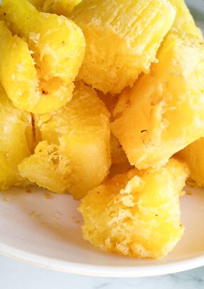 Resep Singkong goreng bumbu kuning merekah dan empuk oleh sitimuna ...