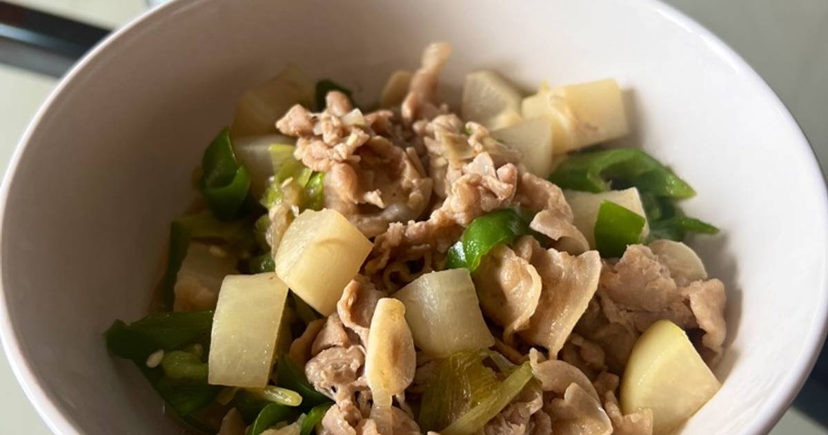 Resep Tumis babi lobak dengan cabai hijau oleh Debby Taman - Cookpad