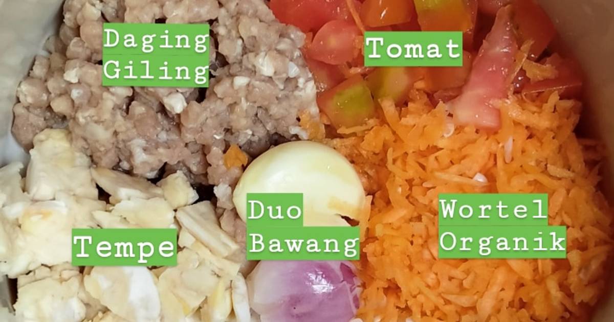 Resep MPASI 6 Bulan (Daging giling, tempe, wortel, tomat) oleh Jayanti ...