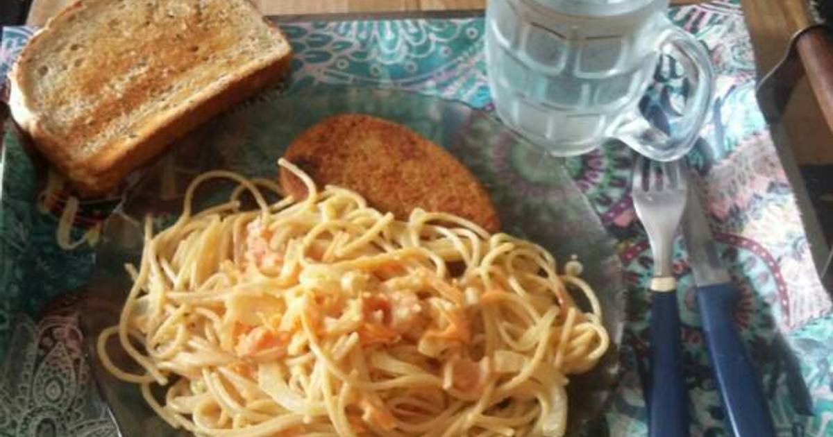 Fideos integral con verdura salteada - 16 recetas caseras- Cookpad