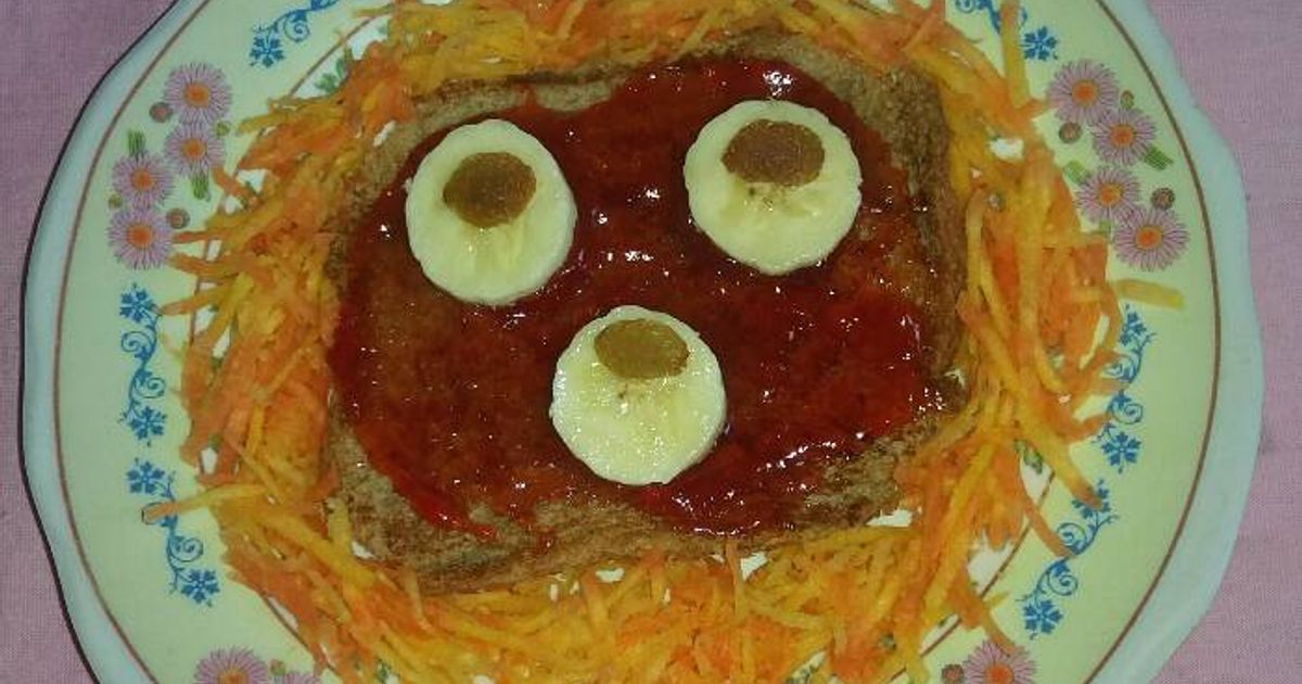Teddy Bear Toast Recipe by Vanika Agrawal - Cookpad