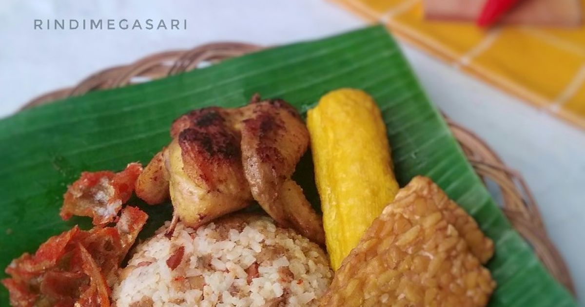 Resep 91. Nasi Tutug Oncom + Ayam Ungkep Kuning + Asin Balado oleh ...