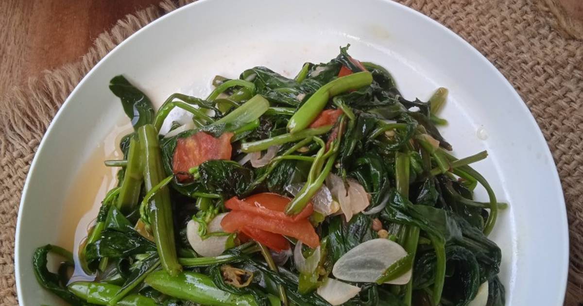150 resep tumis kangkung campur tomat enak dan mudah - Cookpad